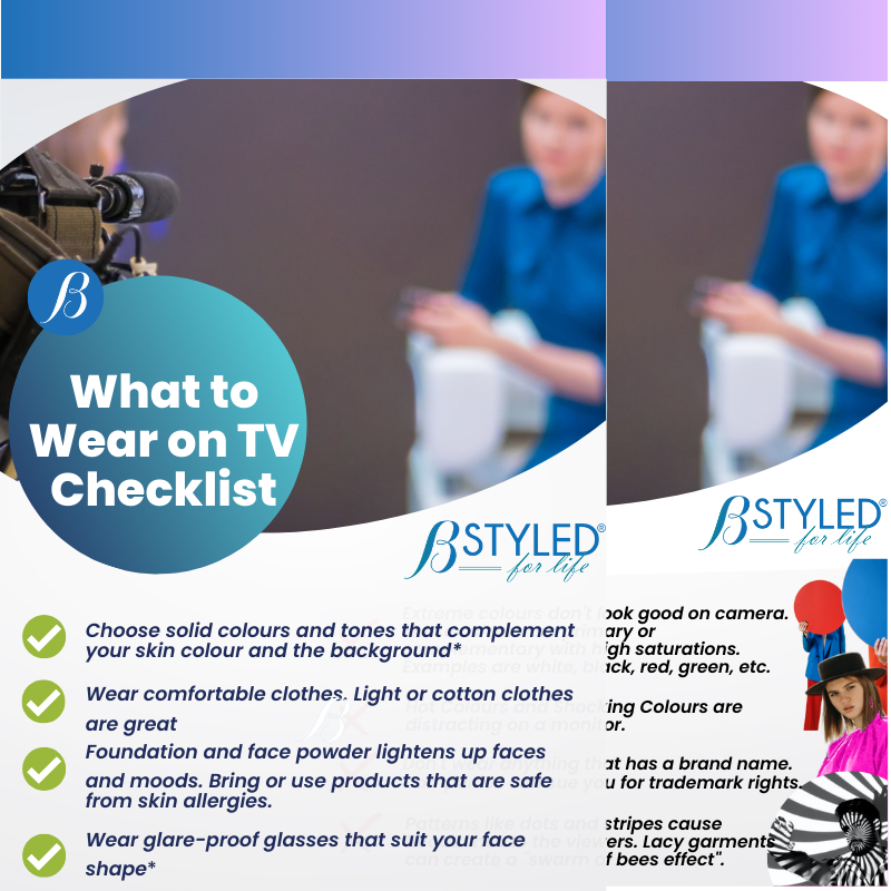 What to Wear on TV Checklist | Free Download | B Styled For Life